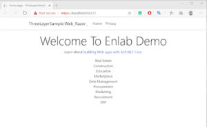How to build and deploy a three-layer architecture application with C#?