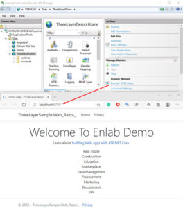 How to build and deploy a three-layer architecture application with C#?